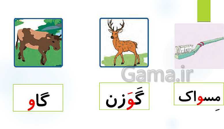 پاورپوینت فارسی اول دبستان | درس 9: آموزش نشانه واو همراه با شعر و ...